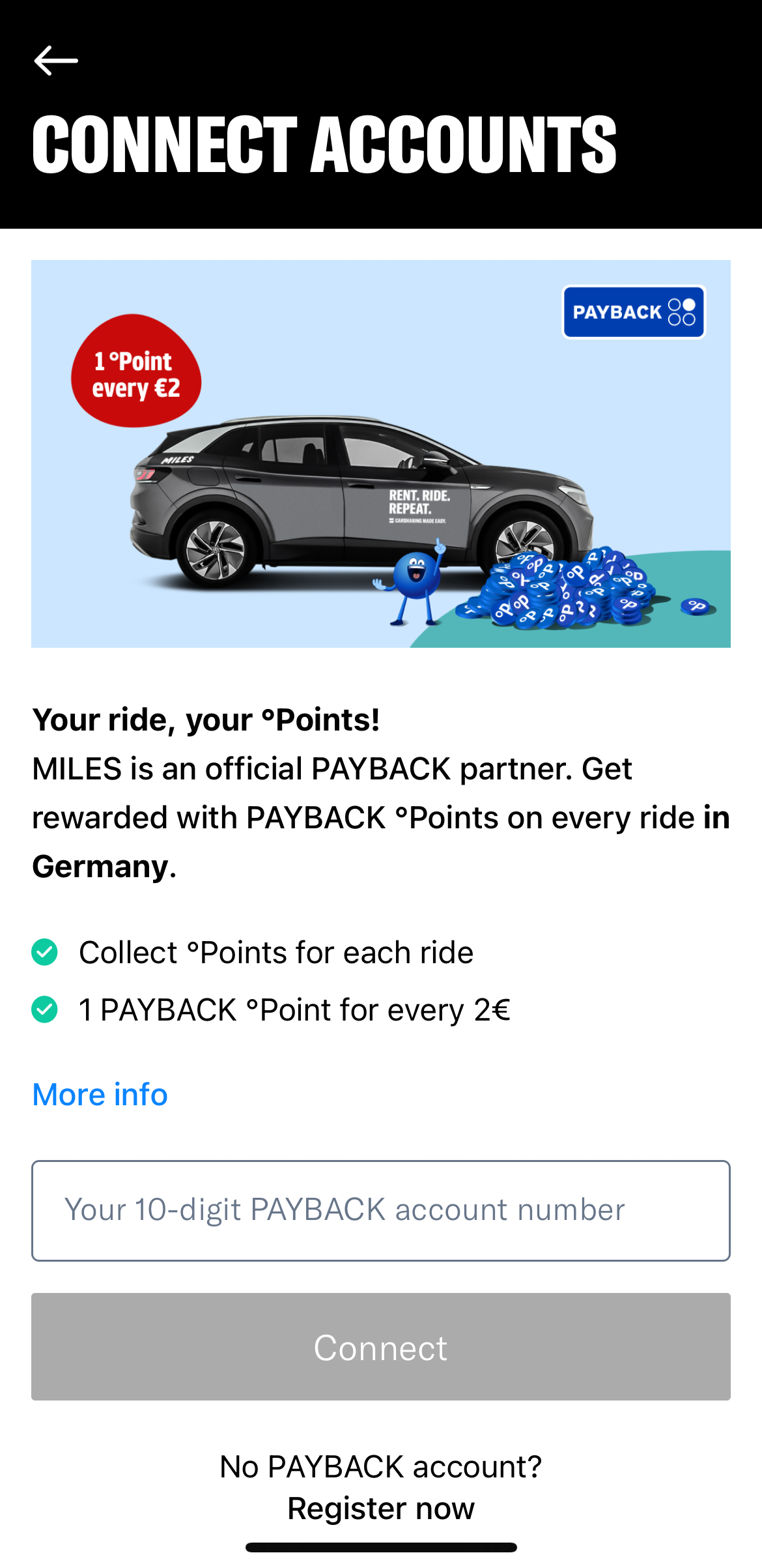 How do I connect my PAYBACK account with MILES? – MILES Help Center